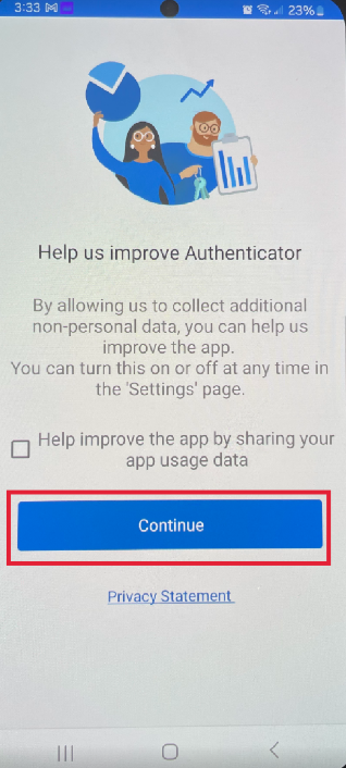 Login - Microsoft Authenticator Setup - Android
